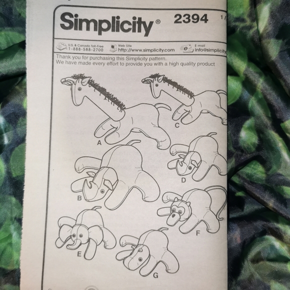 Simplicity | Office | Bundle 3 Sewing Patterns Yo Yo Toys Hand Puppet ...